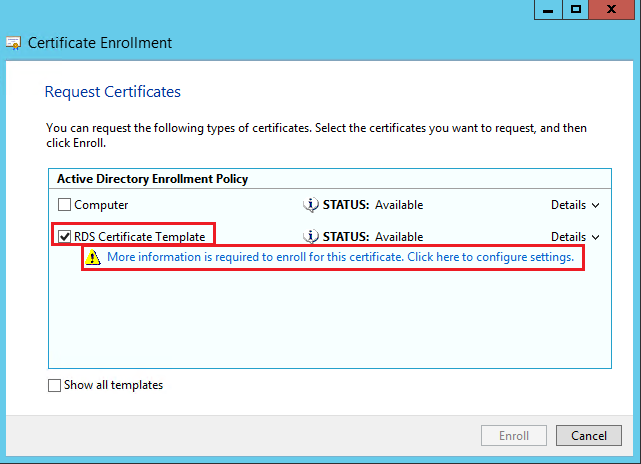 Windows 2012 R2 RDS – Configure RDS Certificates with own Enterprise CA ...